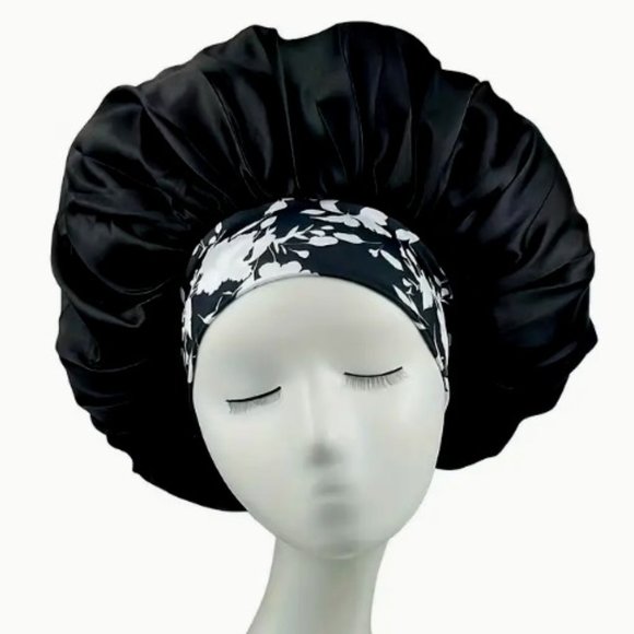 Hair | Satin Sleep Bonnet In Black White | Poshmark